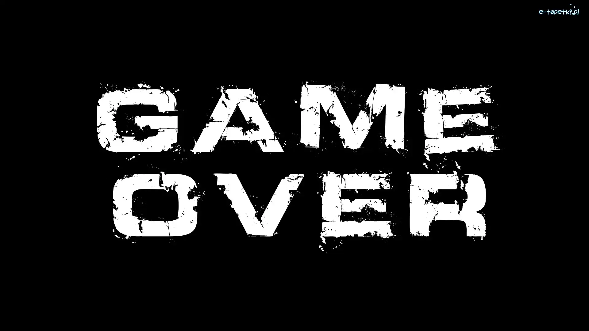 Napis, Ciemne tło, Game Over, Grafika Napis, Ciemne tło, Game Over, Grafika